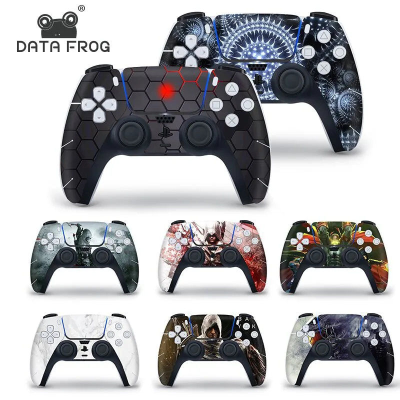 Data Frog Camouflage Skin Sticker For PS5 Gamepad Joystick Protective ...