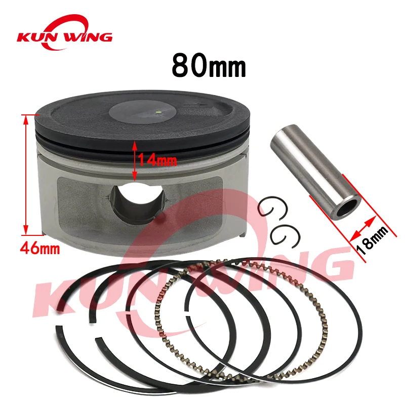 80MM-Piston-Kit-Rings-Pin-18mm-for-Yamaha-Linhai-400-LH400-LH180MQ ...