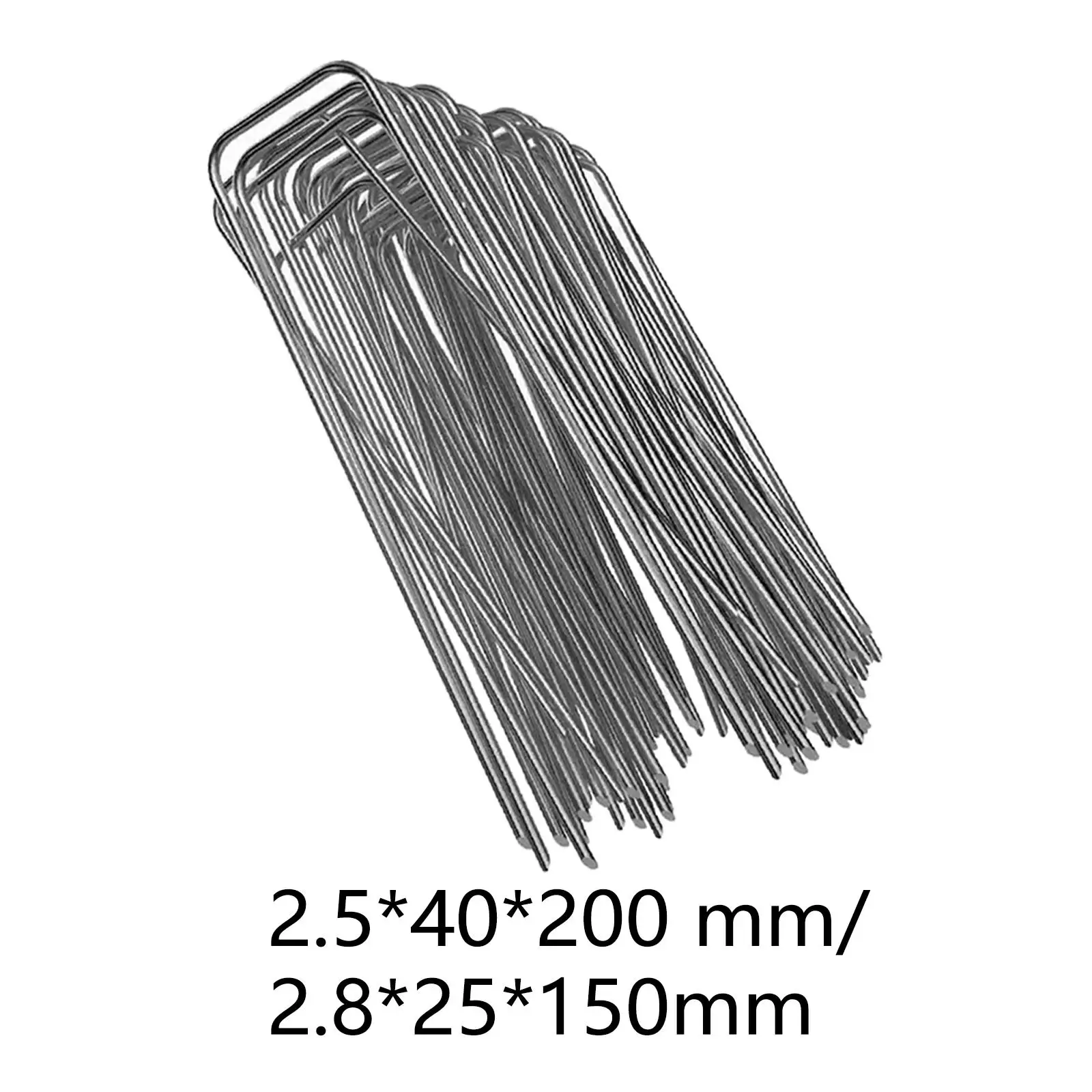 50-Pcs-Set-Garden-Staples-Landscape-Staples-Rust-Proof-Pins-Ground ...