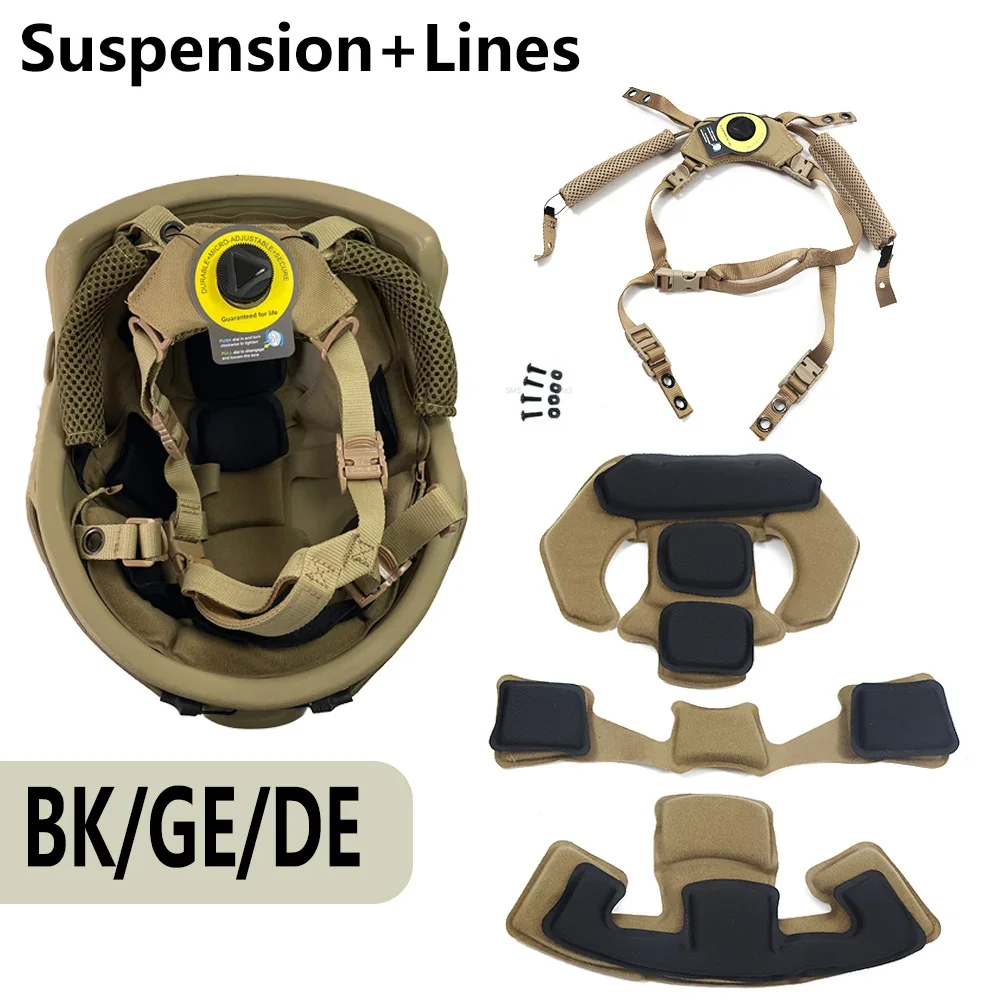 Tactical-Helmet-Hanging-System-Suspension-Lanyard-Chin-Strap-for-Team ...