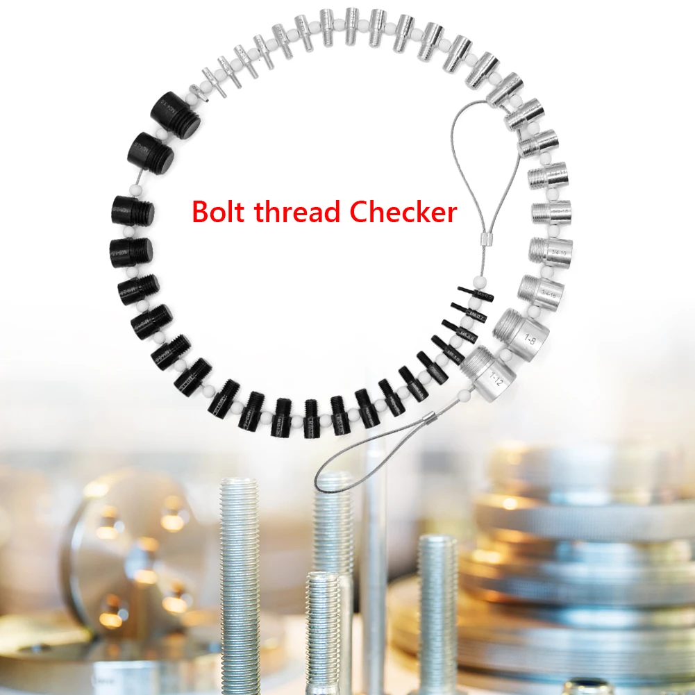 Imperial-Metric-Bolt-Nut-Screw-Thread-Checking-Checker-26-Male-Female ...