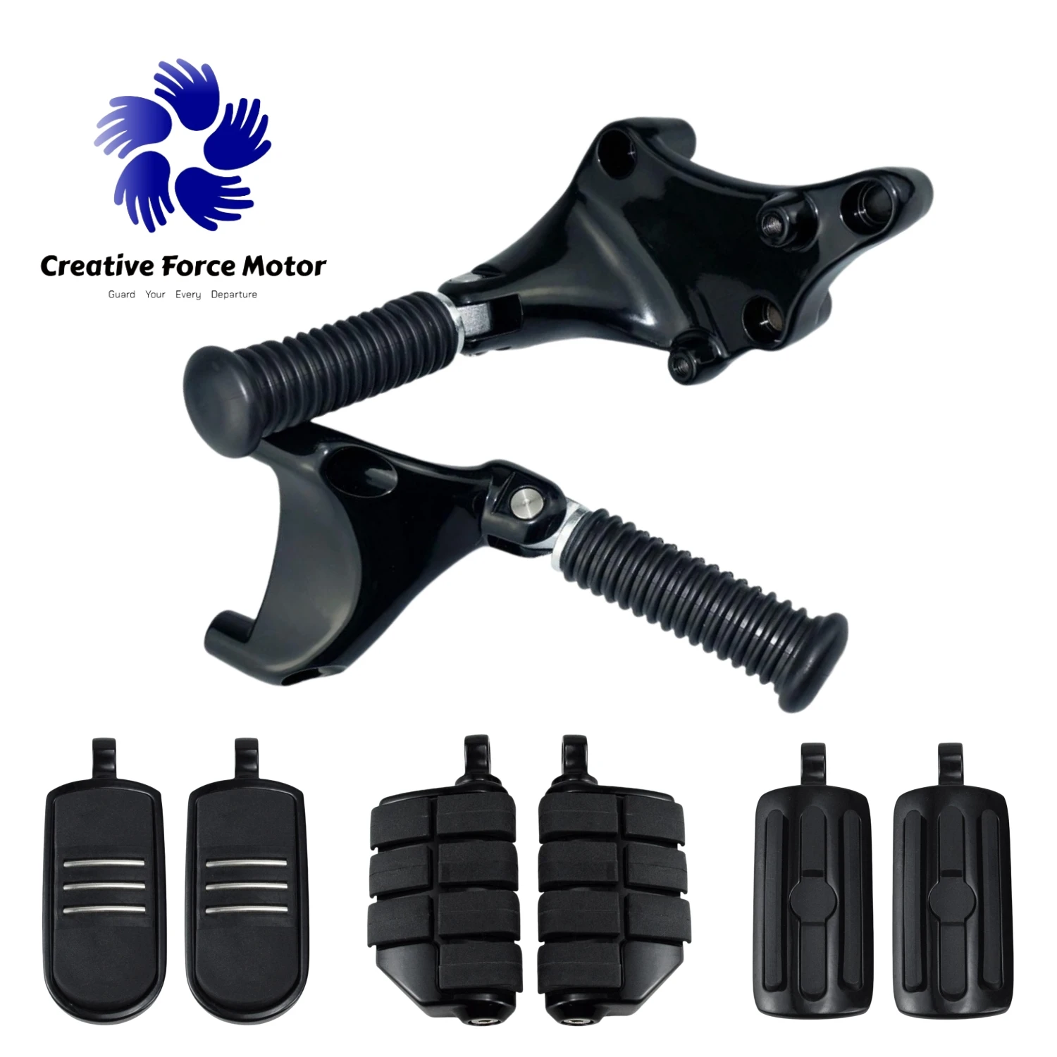 Rear-Passenger-Foot-Pegs-Motorcycles-Footrest-Mount-Clamp-For-Harley ...