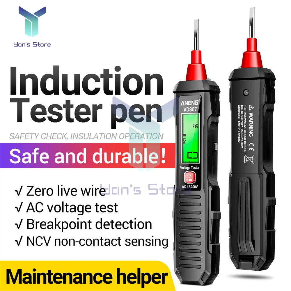 Smart Digital Display Voltage Test Pen For Zero Live Wire Electrician ...