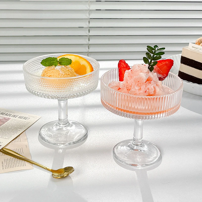 1pc-200ml-Vintage-Dessert-Cup-Glass-Pudding-Ice-Cream-Cup-Retro ...