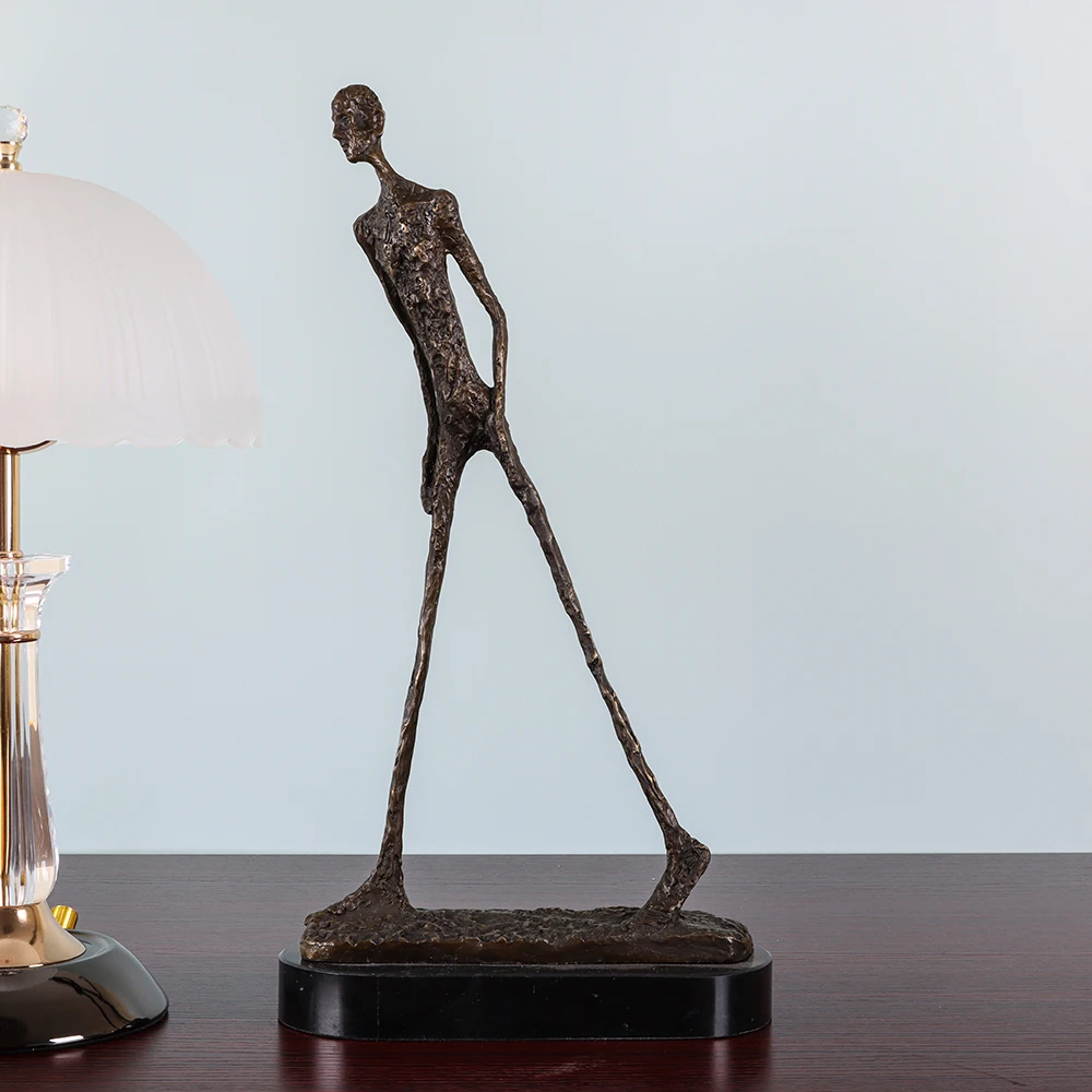 Sculpture Art Objects Giacometti Bronze Abstract Sculpture Walking Man ...