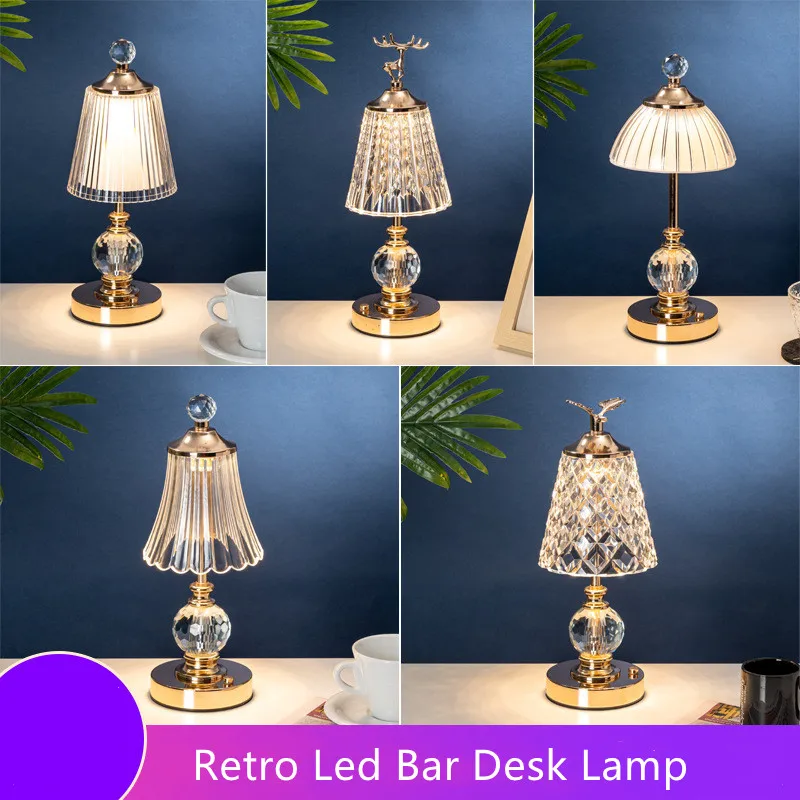Crystal-Diamond-Table-Lamps-Retro-Led-Bar-Desk-Lamp-USB-Rechargeable ...