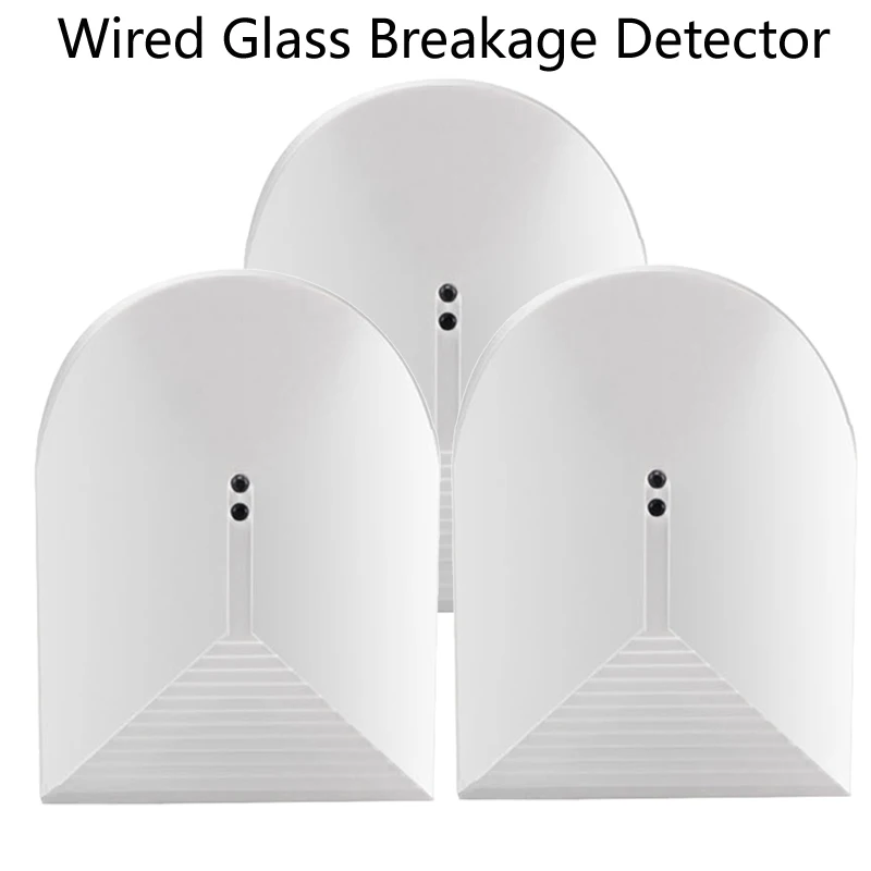 3PCS Wired Glass Break Detector Sensor for Home Burglar Alarm ...