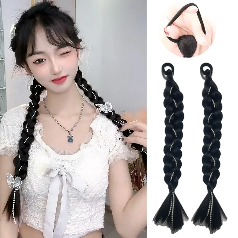 olivetWigs-Twist-Braid-Natural-Women-Ponytail-Playful-Cute-Hair-Rings ...