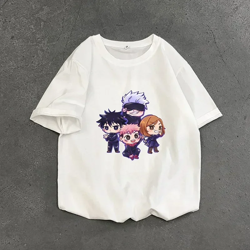 Jujutsu Kaisen T-shirt for Men Women Anime Figure Gojo White Black Tee ...