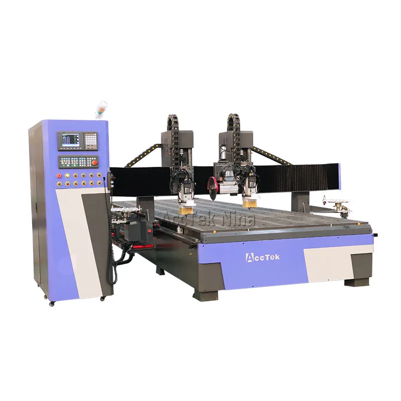 Double ATC Spindle Head ATC Cnc Router Engraving 2060 Vacuum Table Wood ...