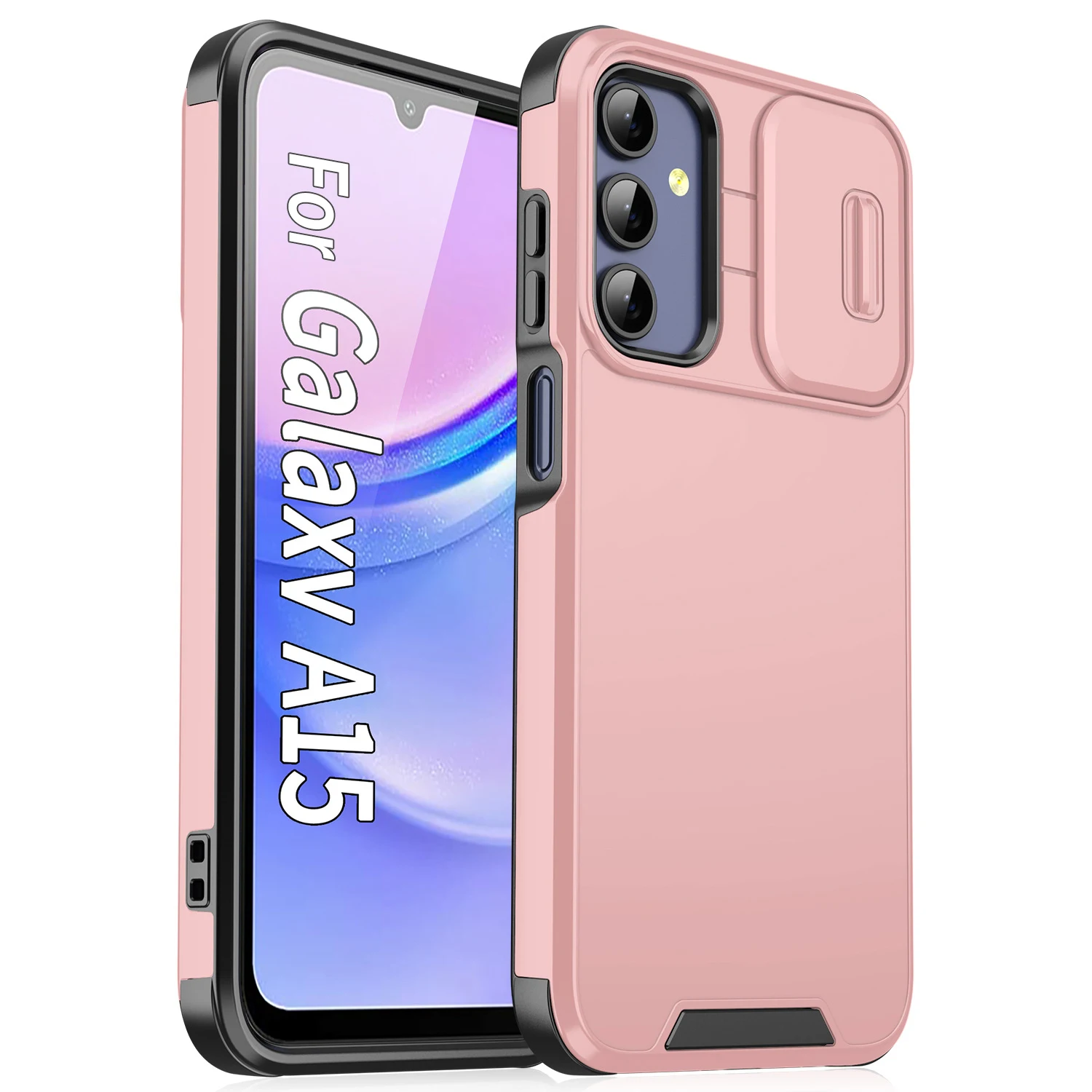 Matte Shockproof Armor Phone Case with Slide Camera Protection for ...