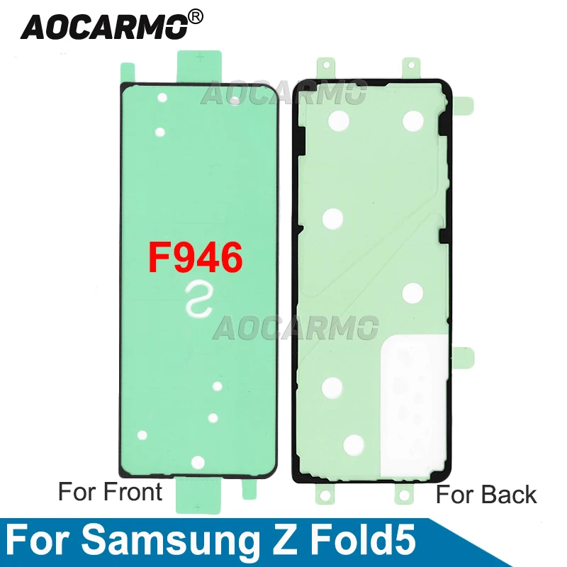 Aocarmo For Samsung Galaxy Z Fold5 F946 Back Cover Adhesive Rear ...
