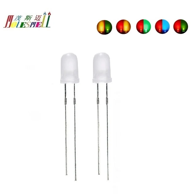 100pcs-5mm-2-Pin-LED-Red-Yellow-Red-Blue-Red-Green-Yellow-Green-Bi ...