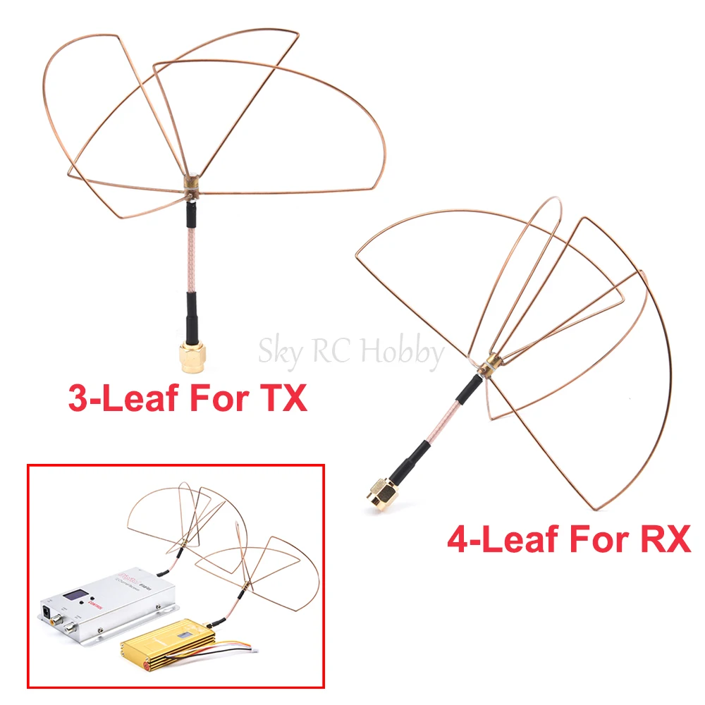 1-2G-1-2GHz-RC-FPV-Clover-Leaf-Antenna-Circular-Polarized-SMA-Male-for ...