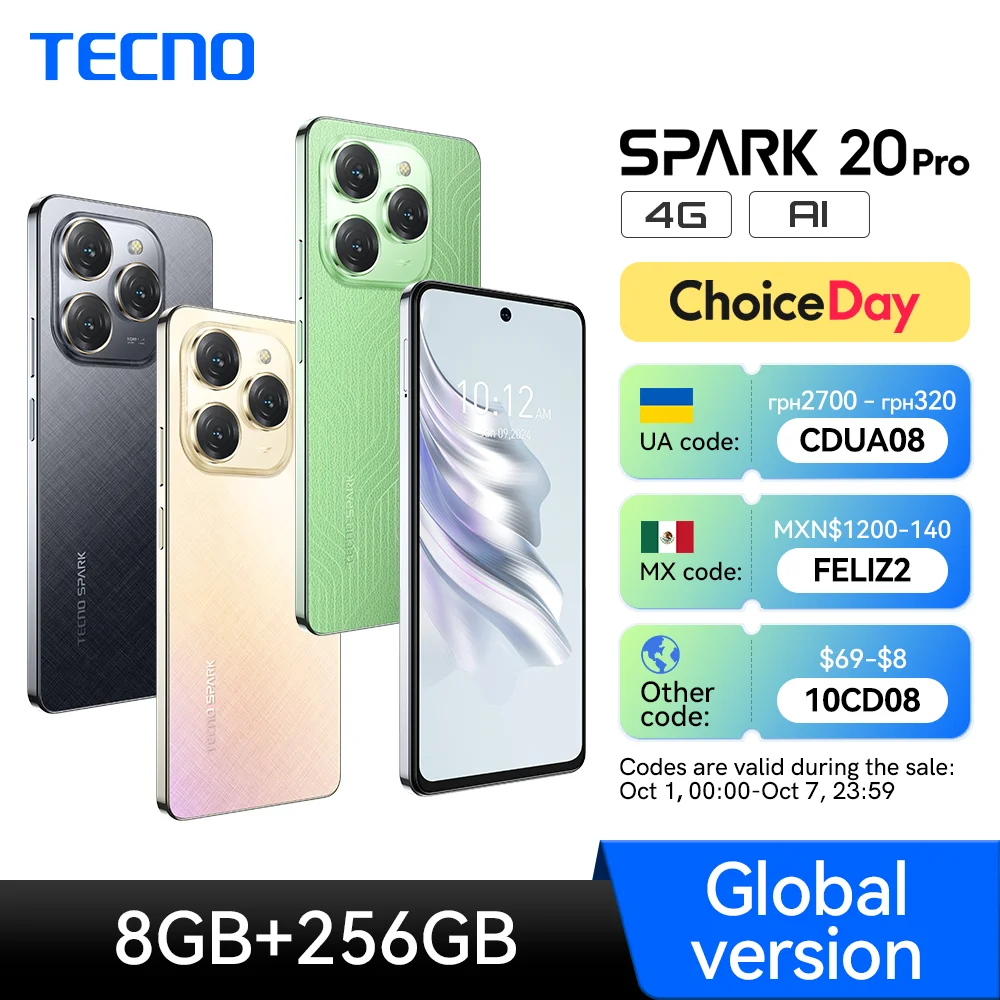 TECNO-SPARK-20-Pro-NFC-Smartphone-6-78-120Hz-Screen-108MP-Rear-Camera ...