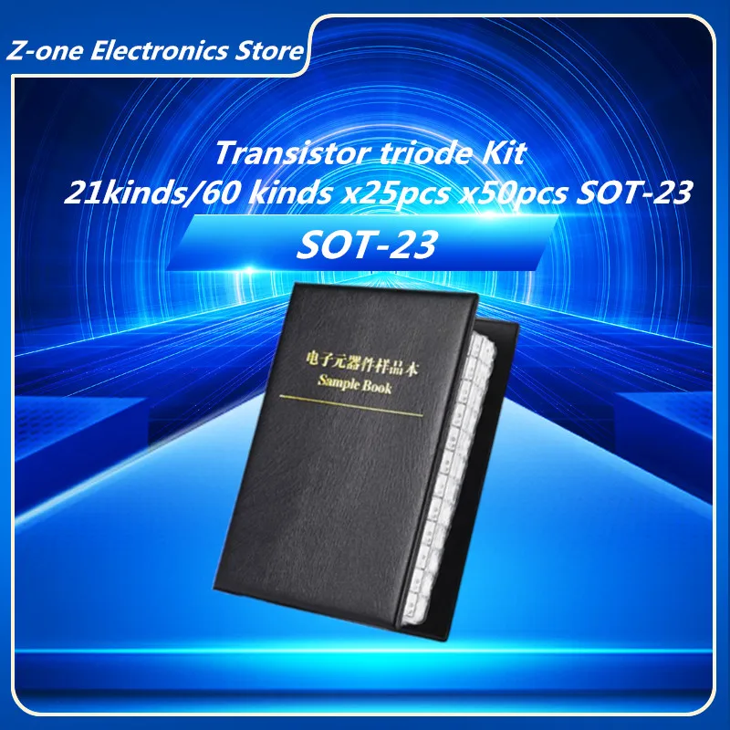 Transistor triode Kit SMD 21kinds/60 kinds x25pcs x50pcs SOT-23 ...