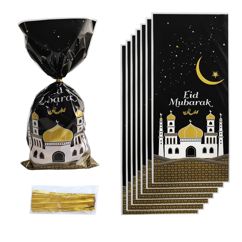 50Pcs Ramadan Gift Bags Eid Mubarak Candy Cookie Bags for Eid Gift ...