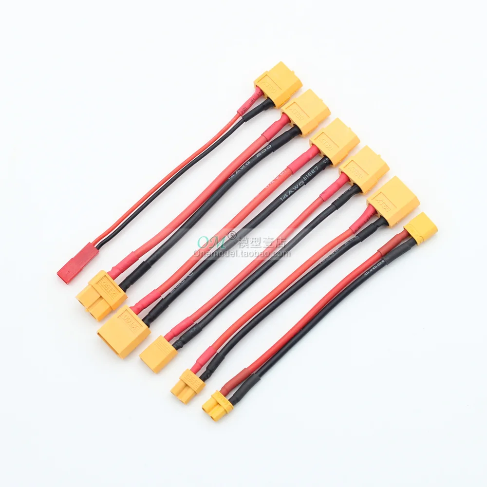 XT60 XT30 JST T Plug Male to Female Adapter Cable 14/16/20AWG 10cm for ...