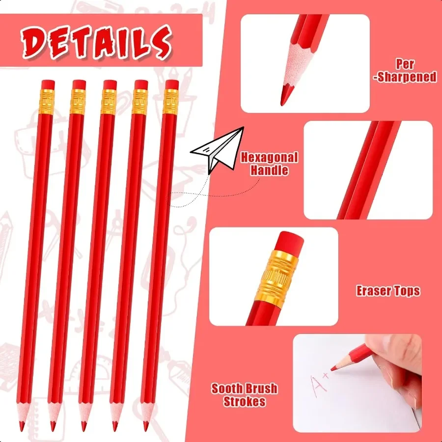 Red Colored Pencils In Bulk