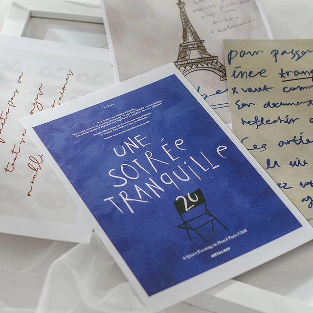 Vintage French Postcard Background