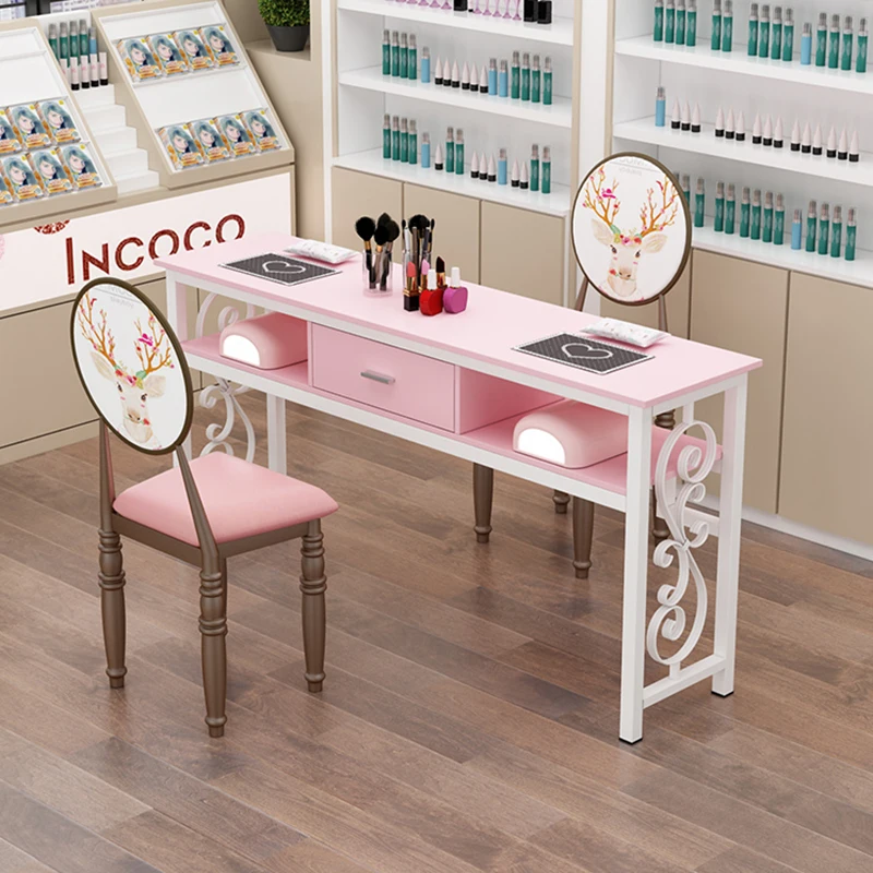Nordic-Wrought-Iron-Nail-Tables-for-Commercial-Furniture-Nail-Station ...