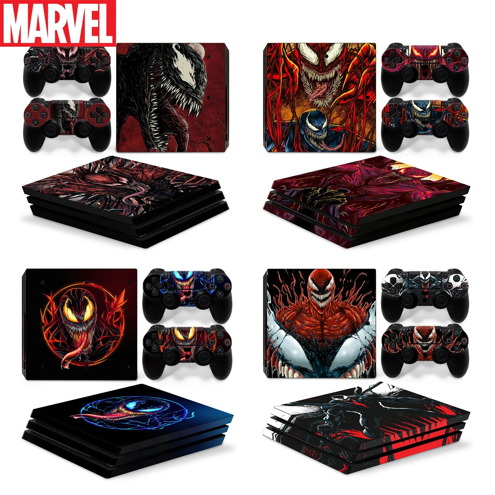 Anime-Venom-Sticker-Cover-Skin-for-Sony-PlayStation-4-Pro-Console-2PCS ...