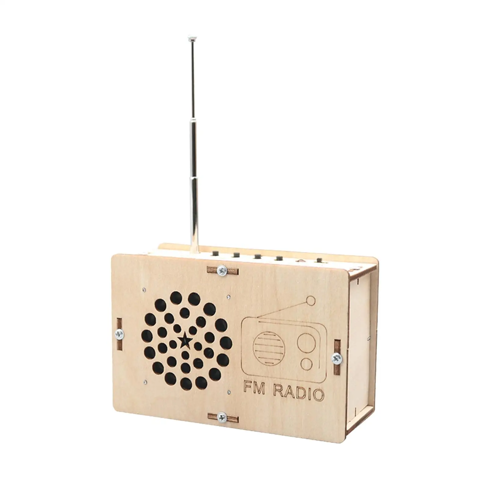 DIY FM Radio Model Wooden Physical Practical Toy Building Set 3D Puzzle ...