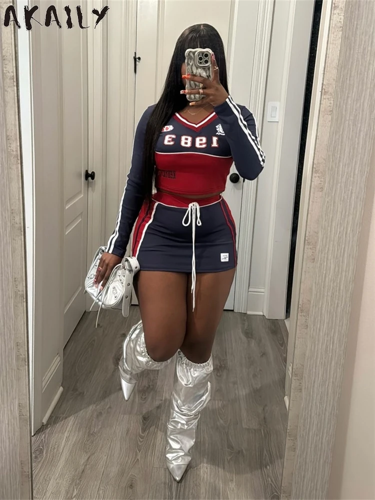 Akaily-Winter-Women-s-Varsity-Skirt-Set-Club-Party-Outfits-2024-Digit ...