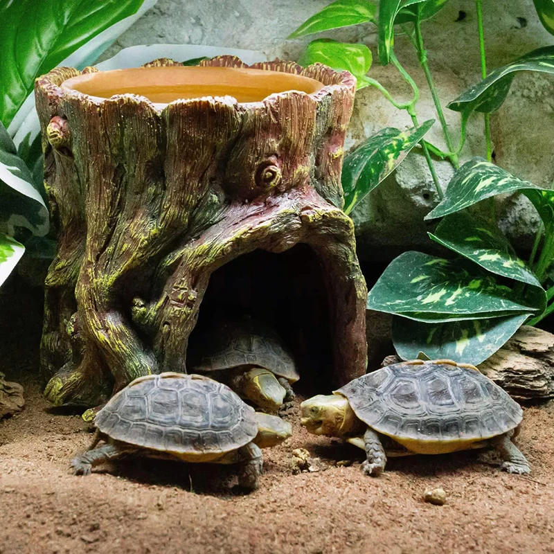 Lizard-Caves-And-Hideouts-Creative-Realstic-Climbing-Cave-Stump-House ...