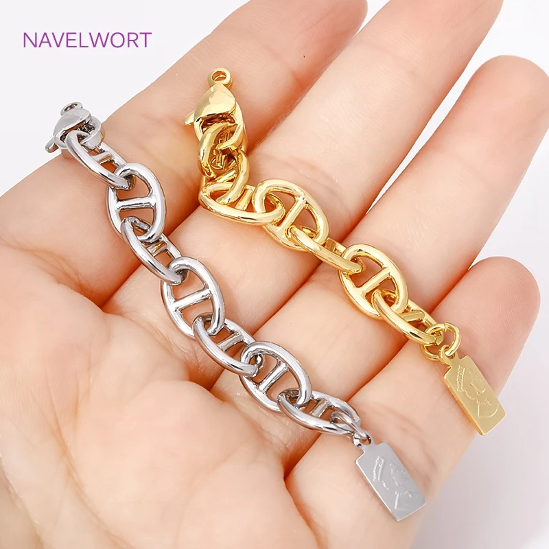 18K-Gold-Plated-Pig-Nose-Chain-Extension-Chain-Tail-Extender-Chains ...