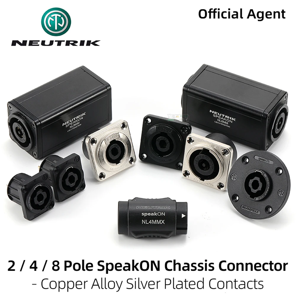NEUTRIK-2-4-8-Pore-speakON-Speaker-Connector-NL2MPXX-NL4MPXX-NL8MPRXX-PA-Metal-Flange-Socket ...