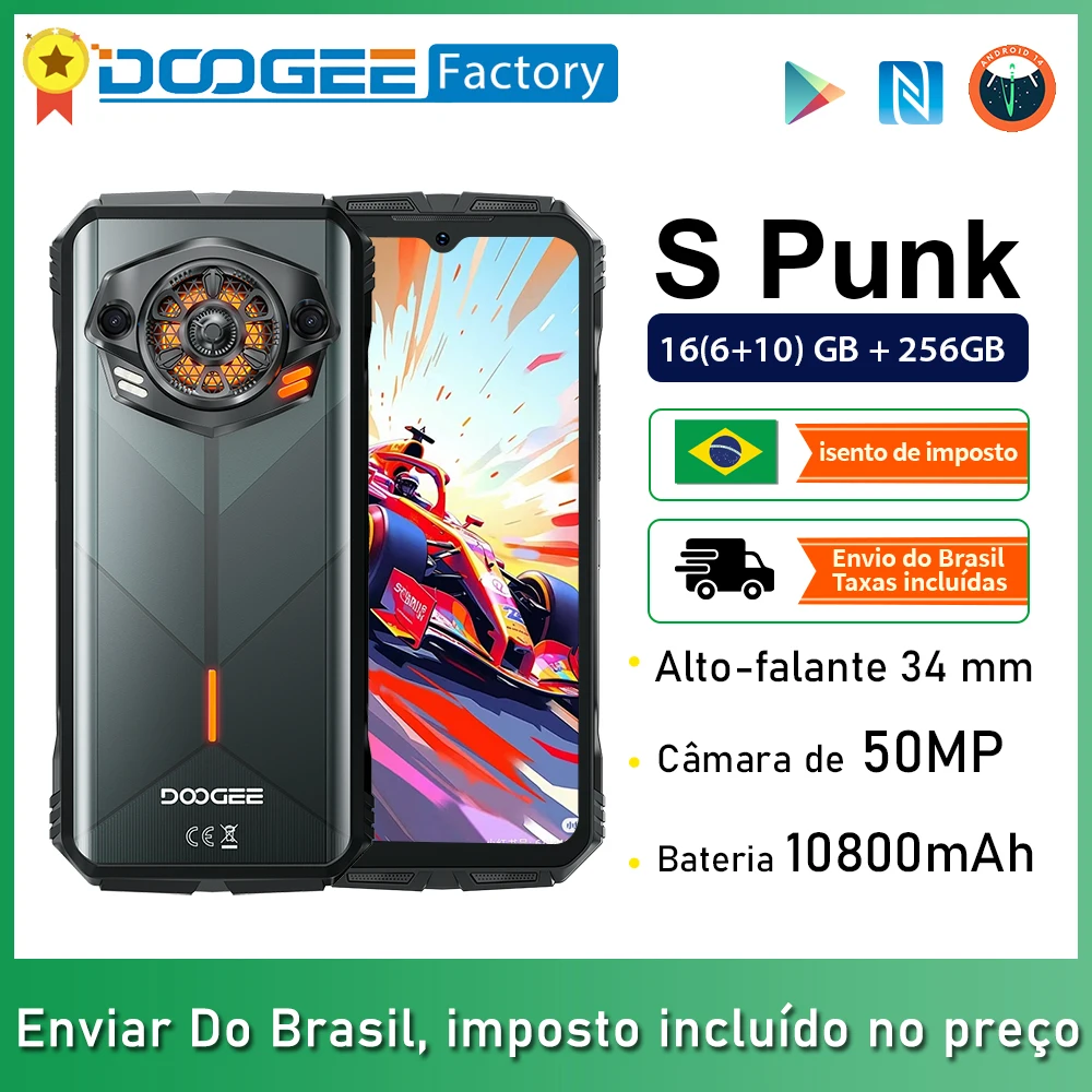 DOOGEE-S-Punk-16GB-6-10-256GB-Smartphone-34mm-Grande-amplitude-alto ...