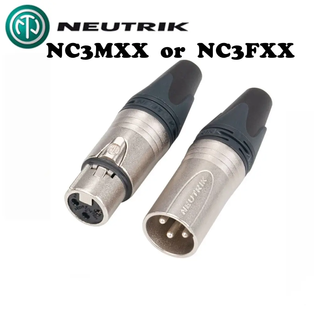 50PCS-NEUTRIK-xlr-plug-connector-25PCS-NC3MXX-Male-or-25PCS-NC3FXX ...