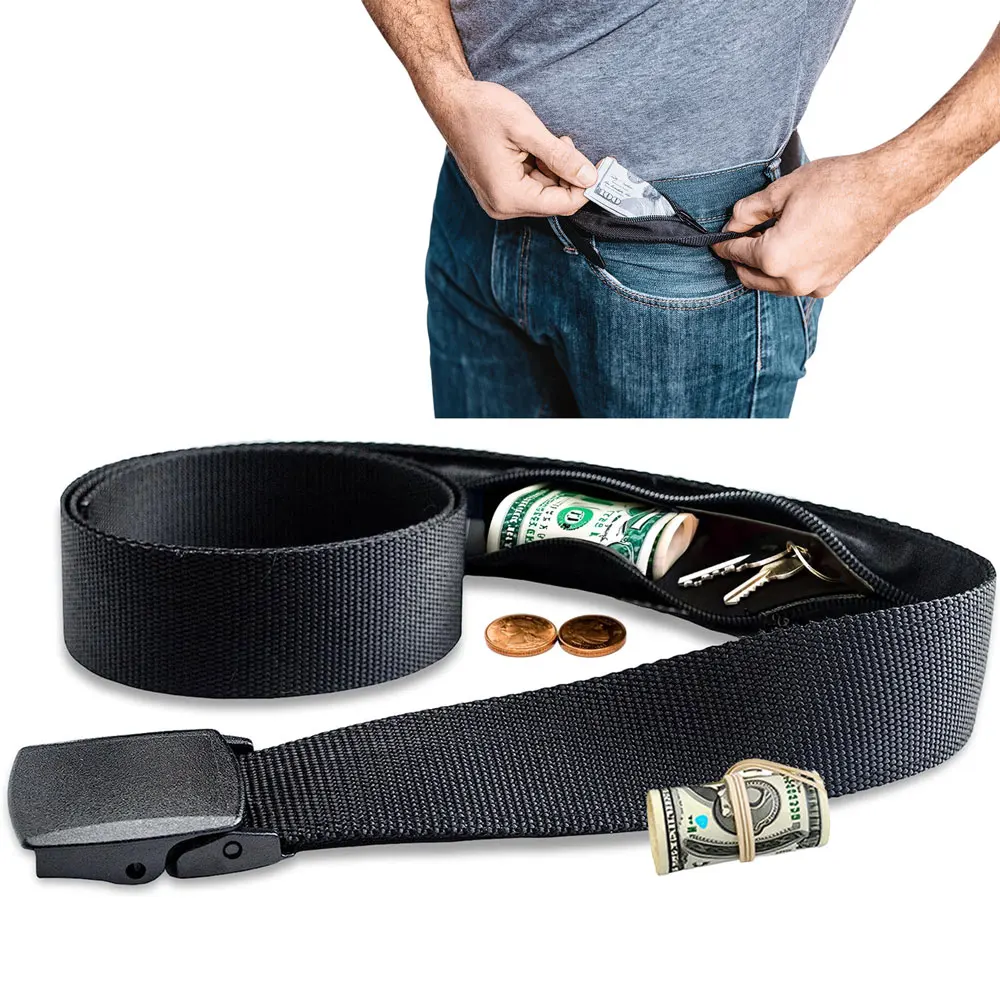 Travel-Cash-Anti-Theft-Belt-Waist-Bag-Women-Portable-Hidden-Money-Strap ...
