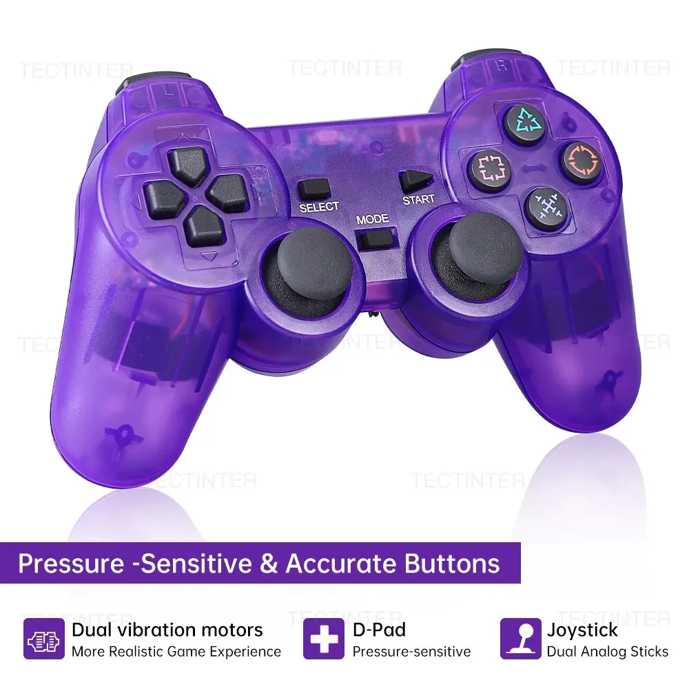 Controller Wireless per PS2 PS1 Gamepad Dual Vibration Shock per Sony Playstation 2 Joypad Joystick Controle USB Console di gioco per PC AliExpress