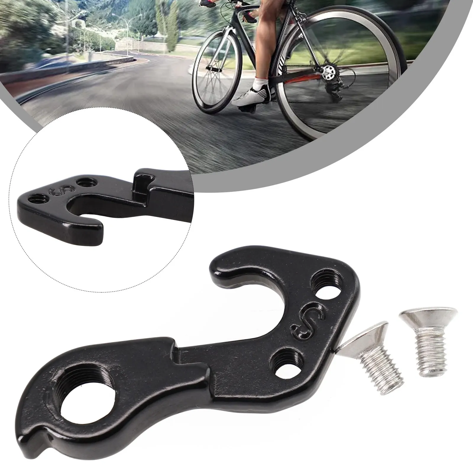 Bicycle-REAR-DERAILLEUR-HANGER-Aluminum-Alloy-Tail-Hook-Black-Rear ...
