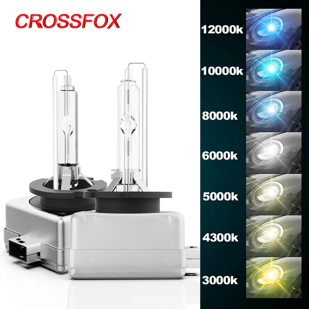 CROSSFOX 1 Pair 12V 35W Xenon D1S HID 3000K 4300K 5000K 6000K 8000K 10000K 12000K HID Lamp Bulb ...