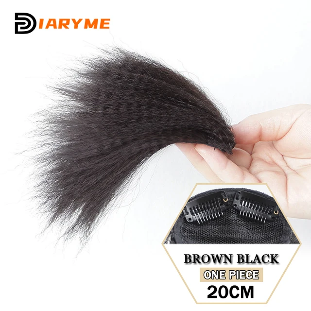 Synthetic clip on permed singular hair pad (Brand - Diaryme) - Hair.lk