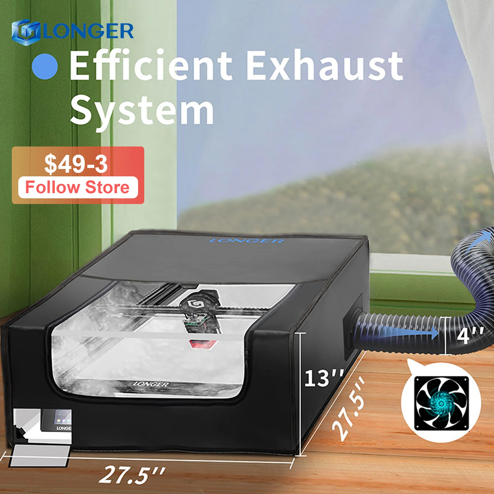 Laser-Engraver-Shield-Enclosure-Flame-retardant-glass-fiber-cloth-plus ...