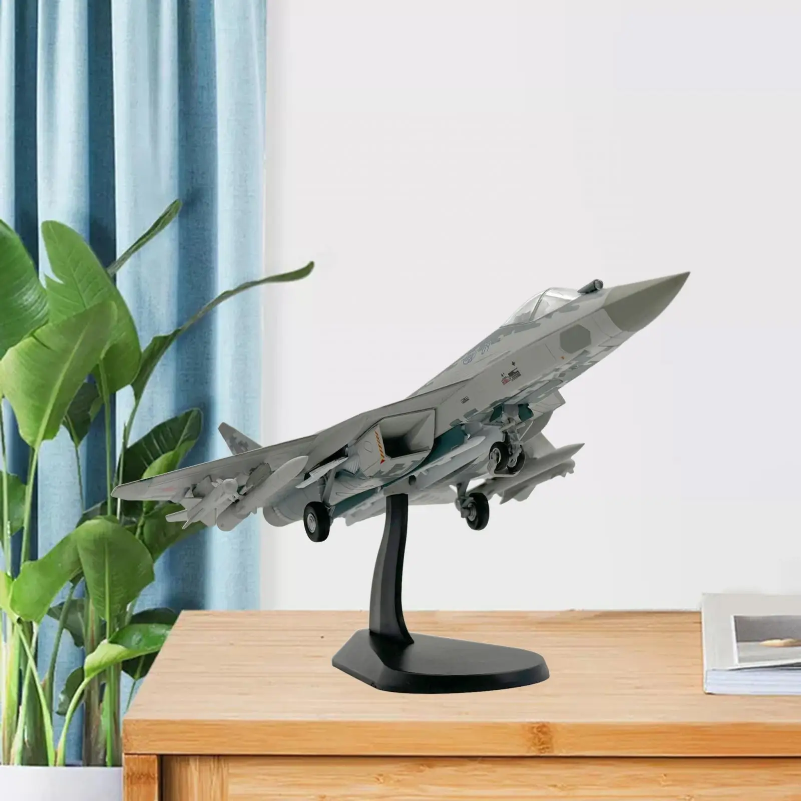 1-72-Russian-Aerospace-Forces-Su-57-Alloy-Fighter-Model-Lighting ...