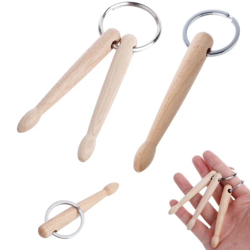 Mini-Drum-Sticks-Keychain-Wood-Drumsticks-Key-Ring-Chain-Keyfob ...