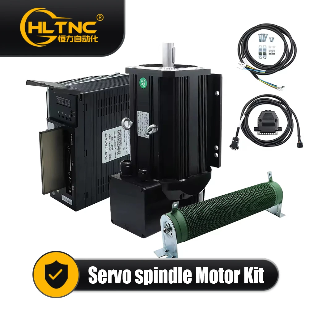 Servo Spindle Motor 3.7kw 5.5kw 7.5kw 6000rpm 8000rpm with Driver AC ...