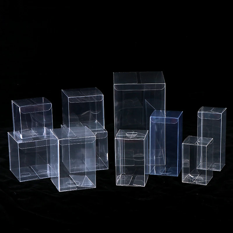 50pcs Square Clear Pvc Packing Box Multi Size Transparent Gift Box ...