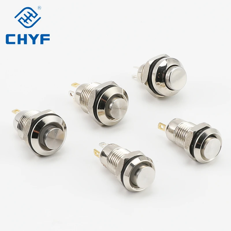 5PCS Metal Push Button Switch 8mm 10mm Waterproof Latching Momentary ...