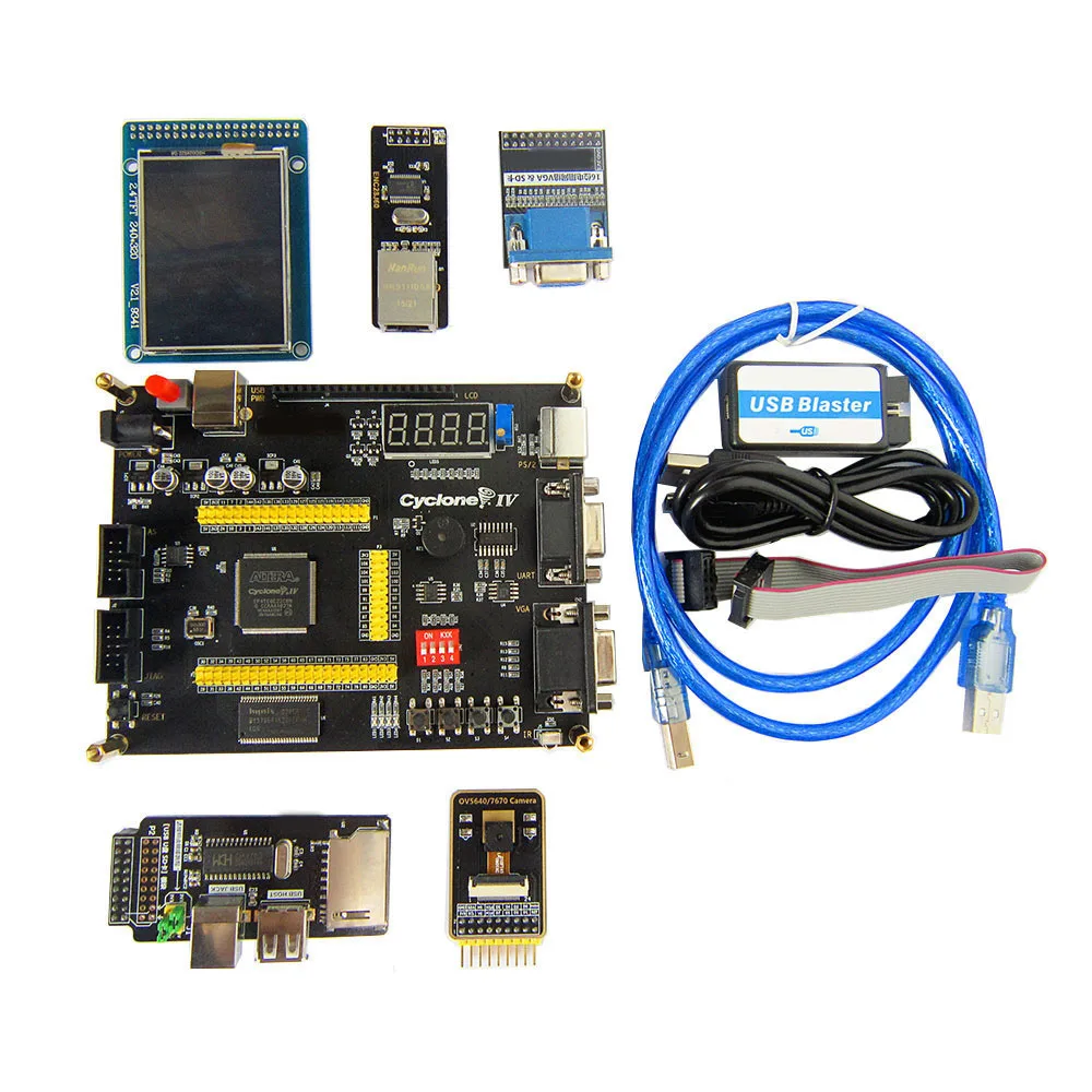 FPGA-Development-Board-Altera-CycloneIV-EP4CE6E22C8N-Board-and-JTAG-AS ...
