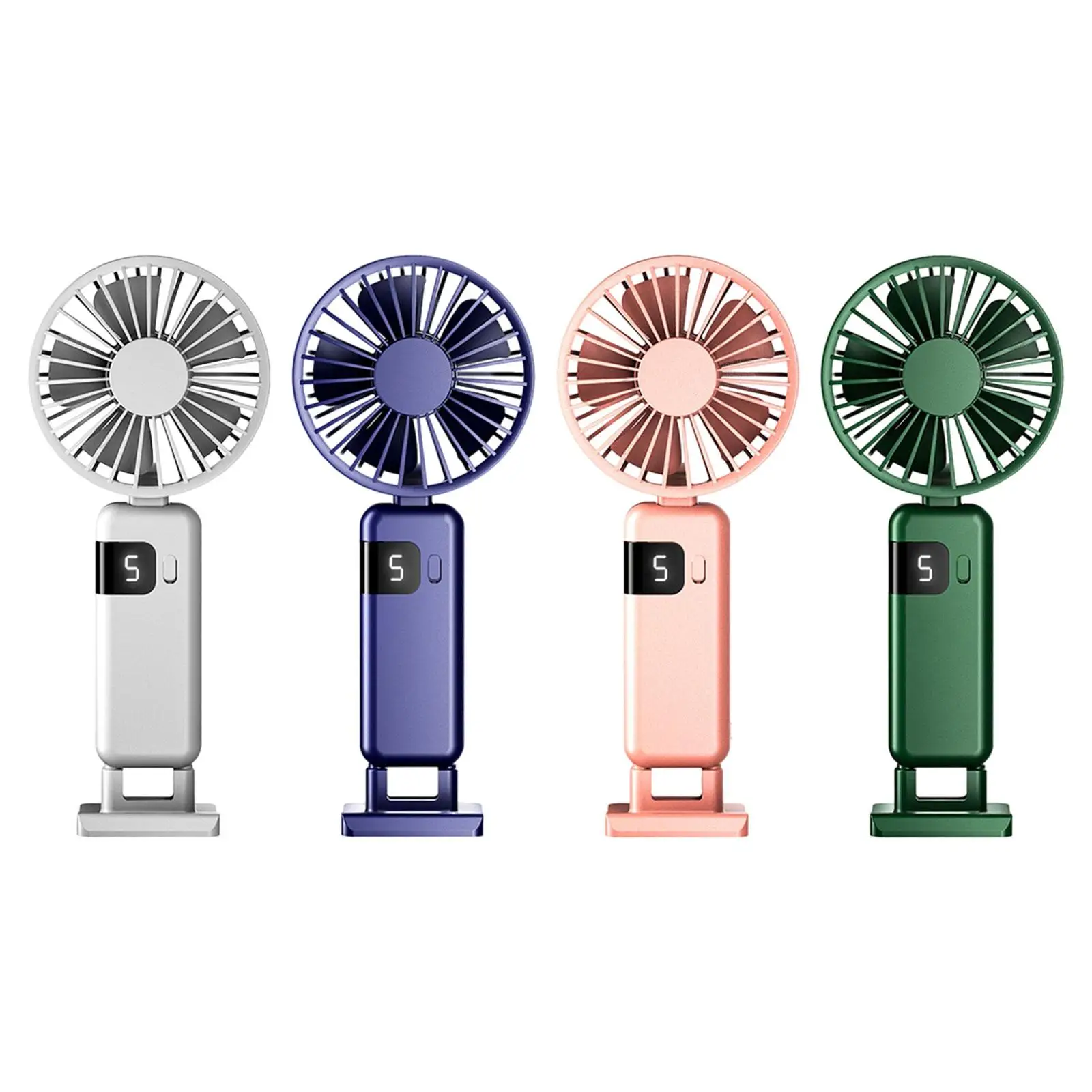 Handheld-Mini-Fan-LED-Display-Quiet-Portable-Folded-Fan-Hanging-Neck ...