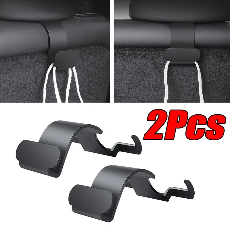 2Pcs-Rear-Headrest-Hook-for-Tesla-Model-Y-Organizer-Head-Rest-Storage ...