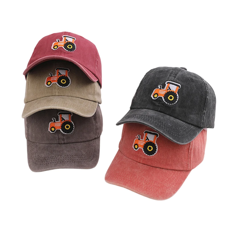 Boys-Baseball-Cap-Tractor-Embroidered-Summer-Kids-Peaked-Caps-Snapback ...