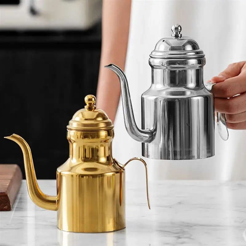 Oil-Can-750-11-18Oz-Stainless-Steel-Olive-Gooseneck-Mini-Tea-Grease-Jug ...