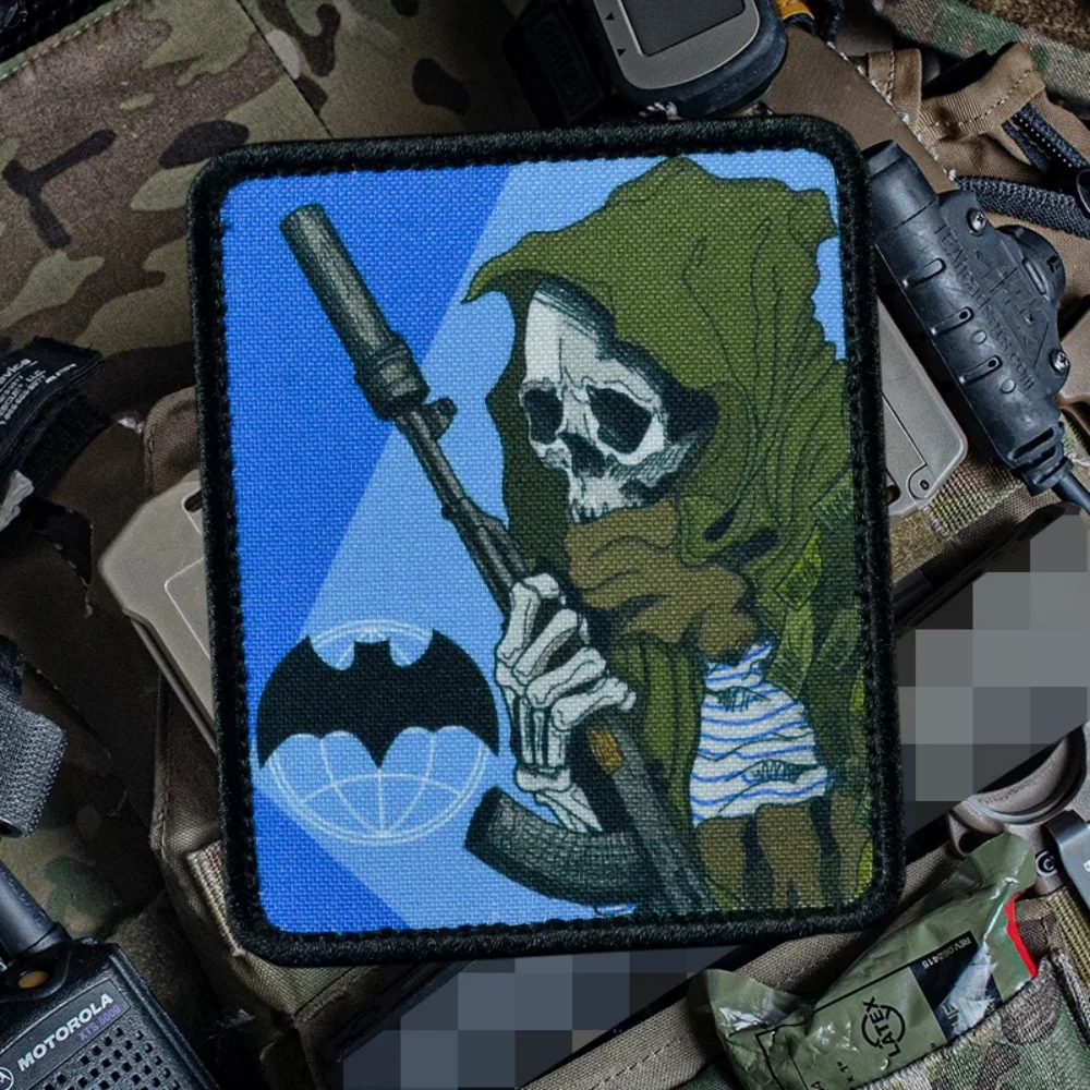 "Skull Warrior" Morale Badge Printed Tactical Patches Military ...
